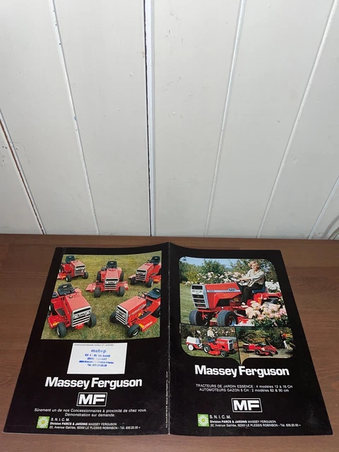 BROCHURE PROSPEKT PROSPECTUS TRACTEUR TONDEUSE MASSEY FERGUSON 1655-1200...ih EUR 9,99 - PicClick FR