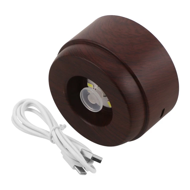 IMITATION WOOD GRAIN Base Crystal Art Lighted for Glass Ball Sphere ...
