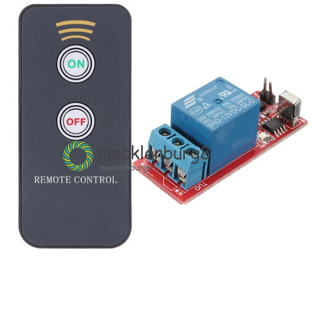 12V ONE CHANNEL Infrared Switch Relay Driving Module Board Remote ...