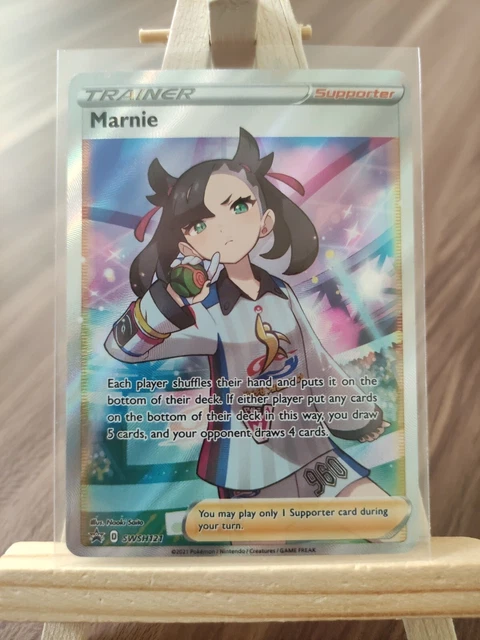 MARNIE SWSH121 FULL Art Supporter Ultra Rare Holo Promo Pokemon Card ...