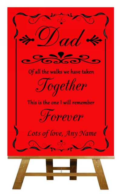 RED FATHER OF The Bride Aisle Personalised Wedding Sign / Poster £8.29 ...