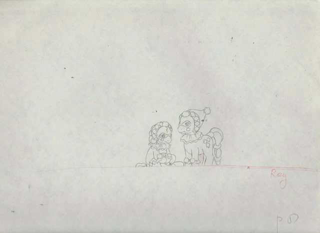 MY LITTLE PONY Cartoon Animation 12.5x10.5" Pencil Drawing LOT of 22 ...