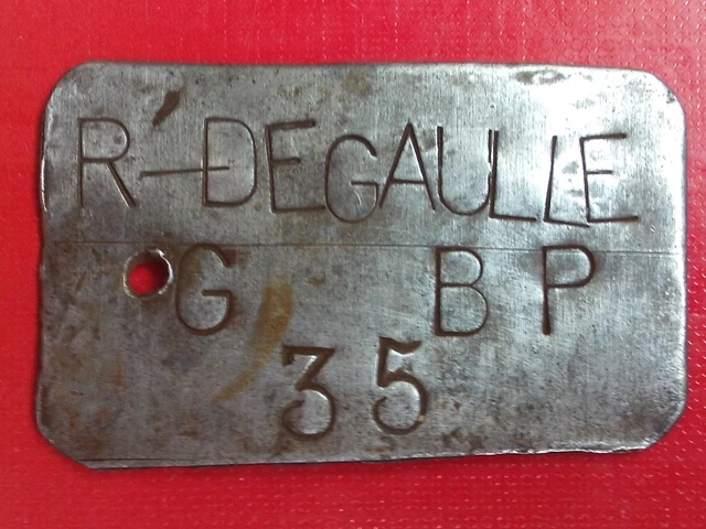 ANCIENNE PETITE PLAQUE " De Gaulle " ww2 ? EUR 24,00 - PicClick FR