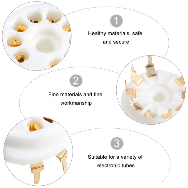 4 PCS NINE-PIN Tube Holder Vacuum Valve Base 9- Mount Socket PCB $23.09 ...