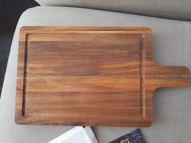 GUINNESS WOODEN CHOPPING Board With Steak Pins £6.99 - PicClick UK