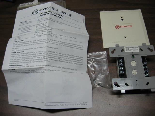 HONEYWELL FIRELITE ADDRESSABLE Fire Alarm Control Relay Module CMF-300 ...