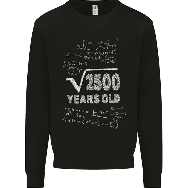 50TH GEBURTSTAG 50 Jahre Alt Geek Lustig Mathe Herren Sweatshirt Pulli ...