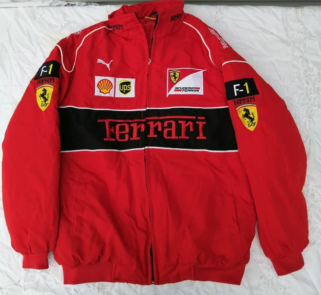 FERRARI SCUDERIA RED Embroided Formula 1 Jacket F1 Team Racing Vintage ...
