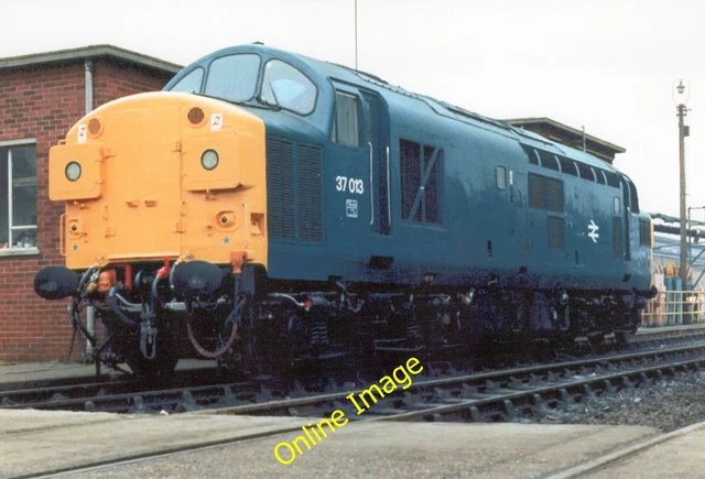RAILWAY PHOTO 6X4 Class 37 37013 BR Blue ex works at Crewe c1986 £2.00 ...