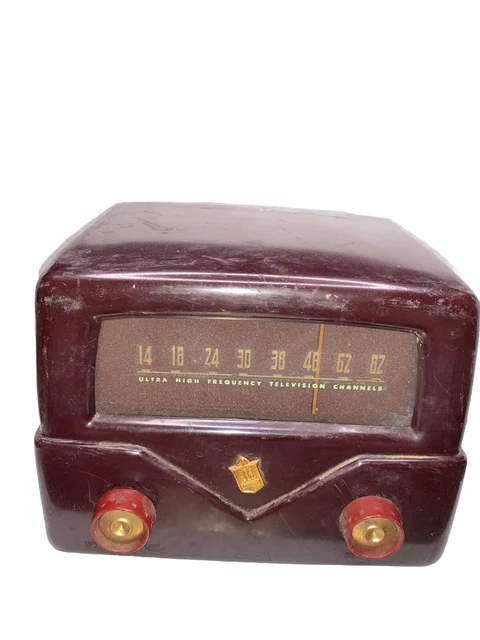 VINTAGE ARVIN ULTRA HIGH FREQUENCY Tele. Channels UHF/VHF Tube Radio ...