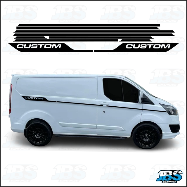 FORD TRANSIT CUSTOM SWB Van Sport Side Graphics Decals Styling Stickers ...