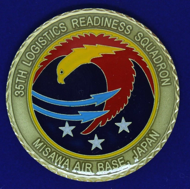 USAF 35TH LOGISTICS Readiness Squadron Misawa AB Japan Challenge Coin M ...