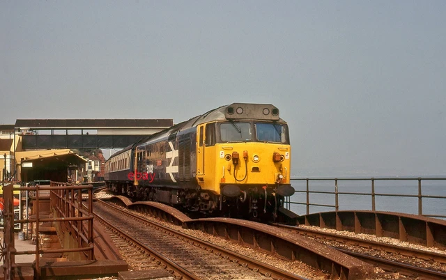 ORIGINAL 35MM SLIDE BR Class 50 no. 50048 at Dawlish +rights for use £3 ...