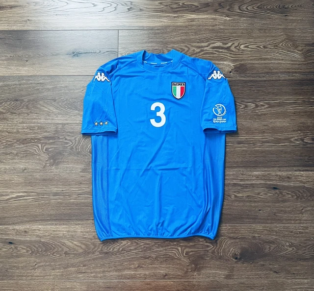 2002 WORLD CUP Italy Home Shirt Jersey No.3 Maldini Size XL $290.00 ...