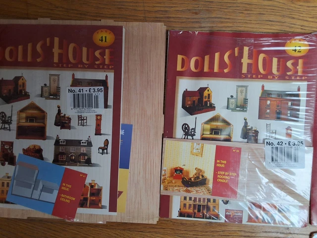 DOLLS HOUSE KITS 41 42,43,44,45,46 .kitchen dresser 1/2 rocking cradle+ ...