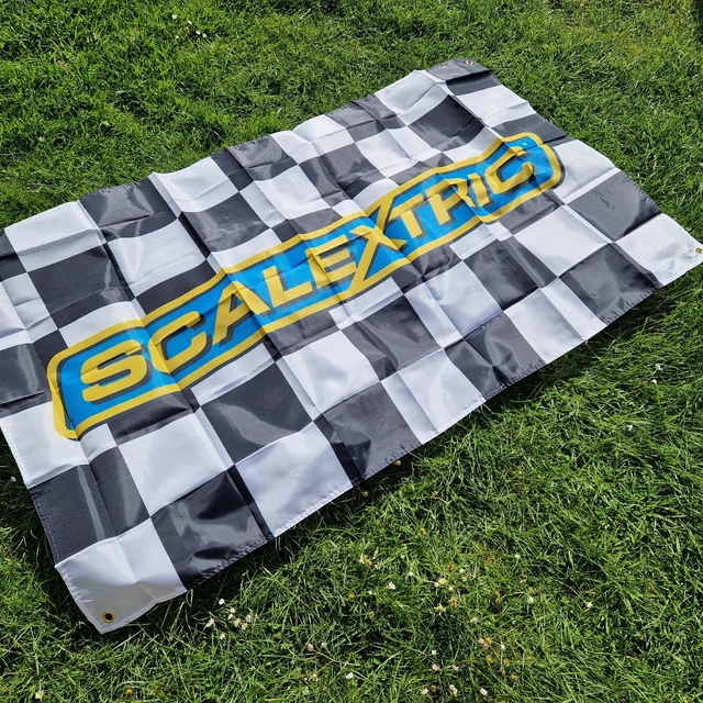 LARGE SCALEXTRIC FLAG 150cm X 90cm (5ftx3ft) Race Track Mancave £19.43 ...