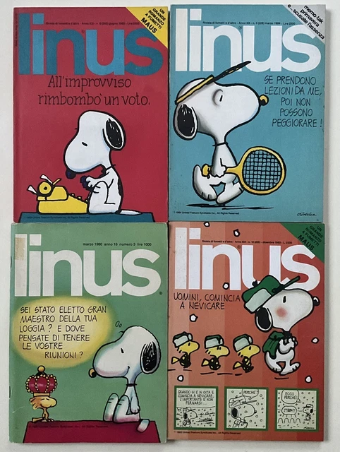 VINTAGE LINUS MAGAZINES Snoopy Comic Strips Woodstock 1980s x 4 £15.00 ...