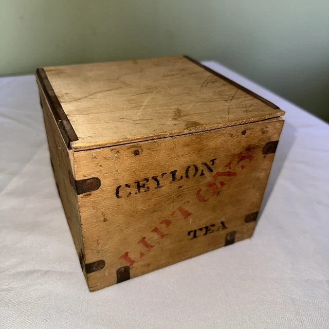 VINTAGE LIPTON’S CEYLON Tea Plywood Box $49.99 - PicClick AU