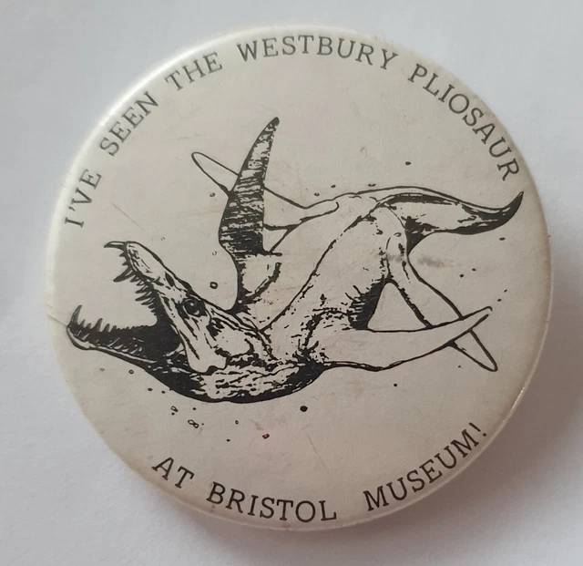 INSIGNE BOUTON : j'ai vu le pliosaure de Westbury au musée de Bristol ...