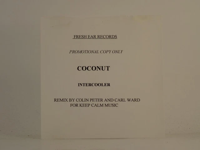 COCONUT INTERCOOLER (H1) 1 Track Promo CD Single White Sleeve FRESH EAR £5.32 - PicClick UK