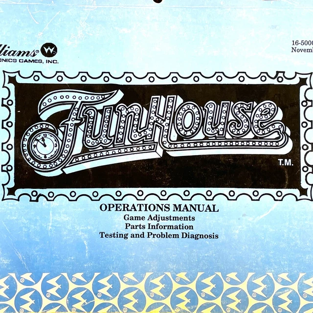 WILLIAMS FUNHOUSE FLIPPER Spielautomat Handbuch Schaltpläne ORIGINAL ...