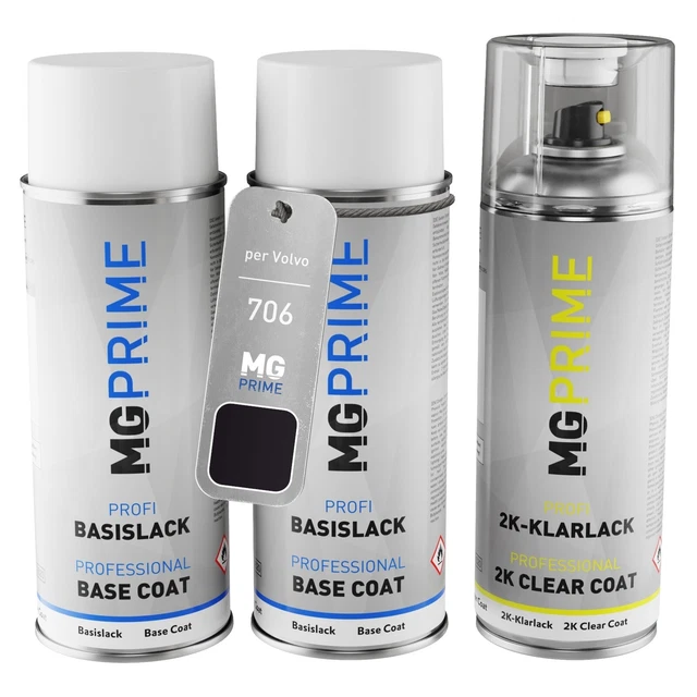 VERNICE PER AUTO Kit bombolette spray 2K per Volvo 706 Ocean Blue II ...