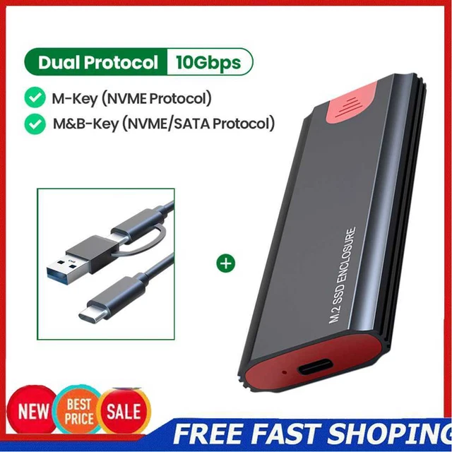 DUAL PROTOCOL M2 Ssd Case 2tb Nvme Enclosure for Nvme Pcie Ngff (C-C ...