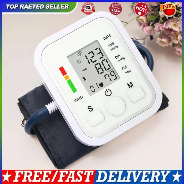 BLOOD PRESSURE MONITOR Digital BP Machine Heart Rate Pulse Meter for ...