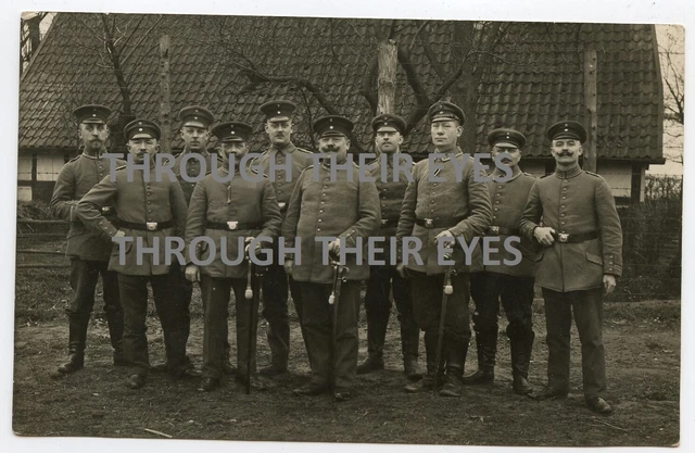 ORIGINAL WW1 photo postcard German officers with handlebar moustache ...
