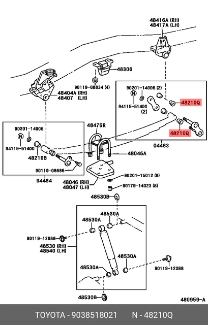 GENUINE OE SPRING Bush Suspension, 9038518021 for TOYOTA 90385-18021 £8 ...