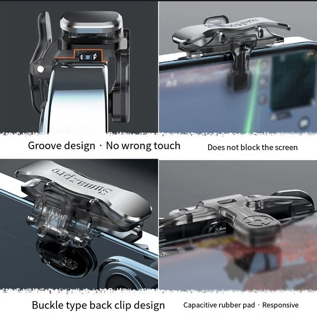 PRECISE AND SENSITIVE 6 Finger Trigger for Mobile Games X8 Game Trigger ...