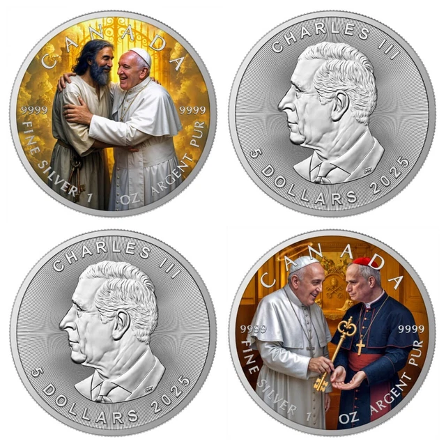 CANADA 2025 WELCOME Home Leo XIV Inheritance Pope Francis silver coin ...