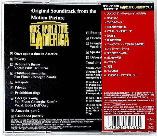 ENNIO MORRICONE ONCE Upon a Time in America OST CD Excellent Japan ...