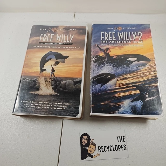FREE WILLY SET 1 And 2 VHS Tested And Working £14.29 - PicClick UK