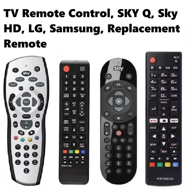 TV REMOTE CONTROL - SKY Q, Sky HD, LG, Samsung - Replacement Remote ...