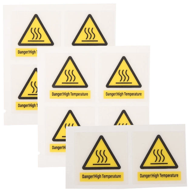 10 SHEETS SAFETY Precautions Signs Scald Label Sticker Warehouse £7.29 ...