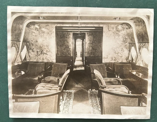 DORNIER DO X FLYING BOAT - INTERIOR REAL PHOTOGRAPH - PRESS CAPTION TO ...