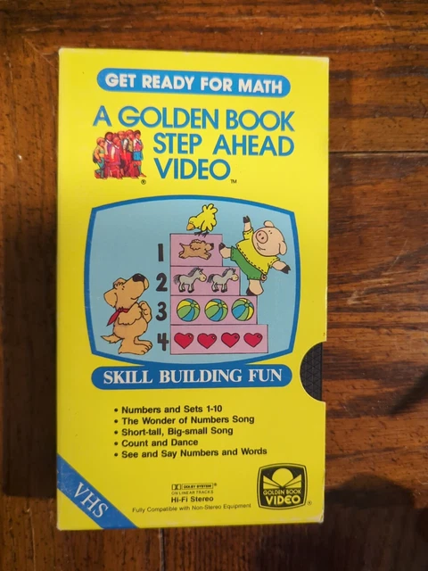 GOLDEN BOOK STEP Ahead VHS Preschool Get Ready For Math Skill building ...