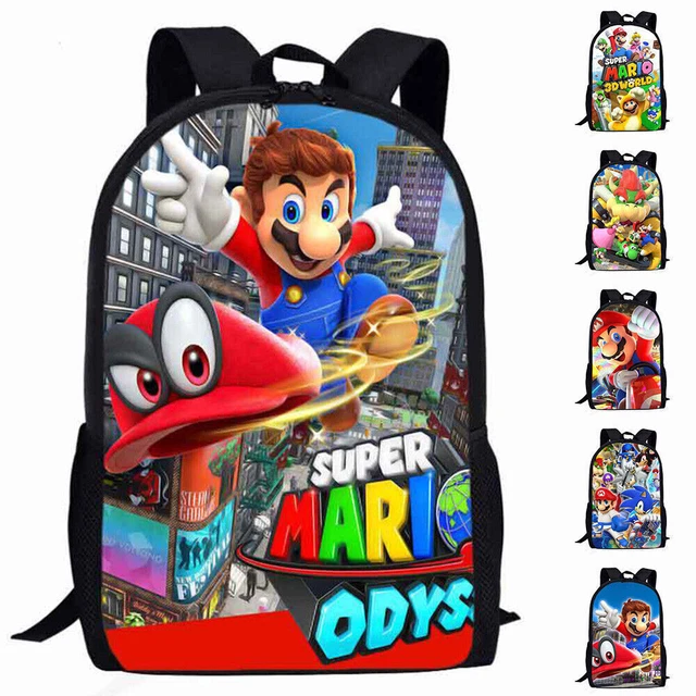 SUPER MARIO BACKPACK Kids Primary Students School Bags Rucksack for ...