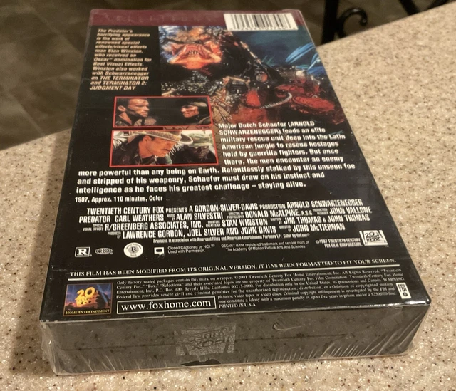 PREDATOR NEW SEALED VHS Tape 20th Century Fox Selections W/Watermark £ ...