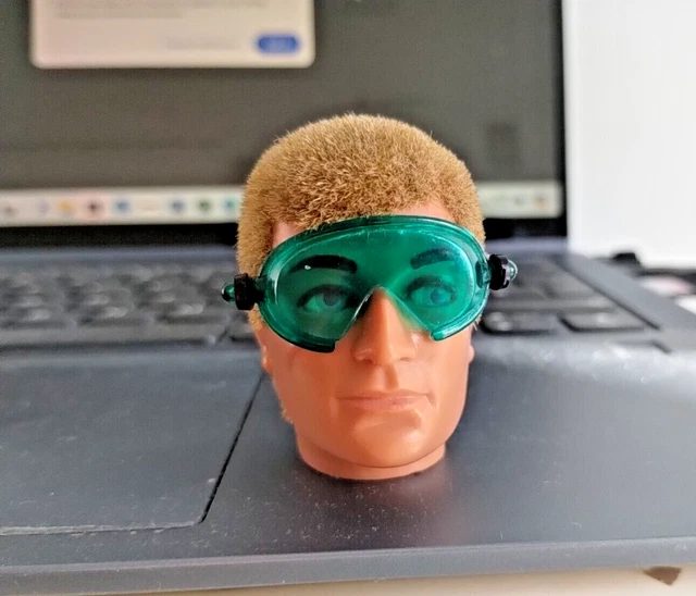 ACTION MAN VINTAGE Palitoy/Original Green Goggles Panzer Captain/Afrika ...
