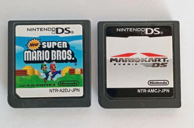NINTENDO DS NEW Super Mario Bros. & Mario Kart DS set Cartridge Only ...