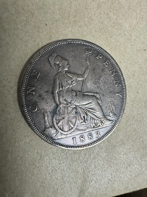 1883 ONE PENNY 1d Coin Queen Victoria Bun Head Great Britain UK £35.99 ...