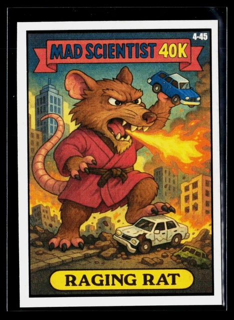 MAD SCIENTIST 40K GPK Spoof ~ #4-45 SERIES 4 #'d /8 ~ Splinter Ninja ...