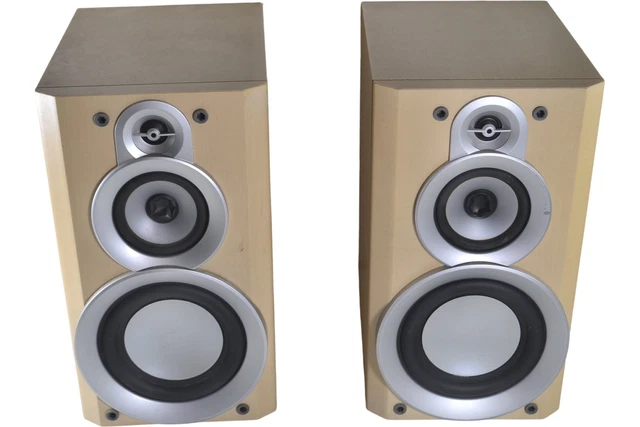 JVC SP-UXP7 BOOKSHELF Speakers Compact Cherry Wood High-Quality Sound £ ...