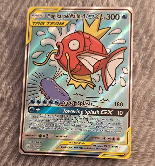 MAGIKARP & WAILORD GX 161/181 Alternate Full Art Tag Team Up NM/MT See ...