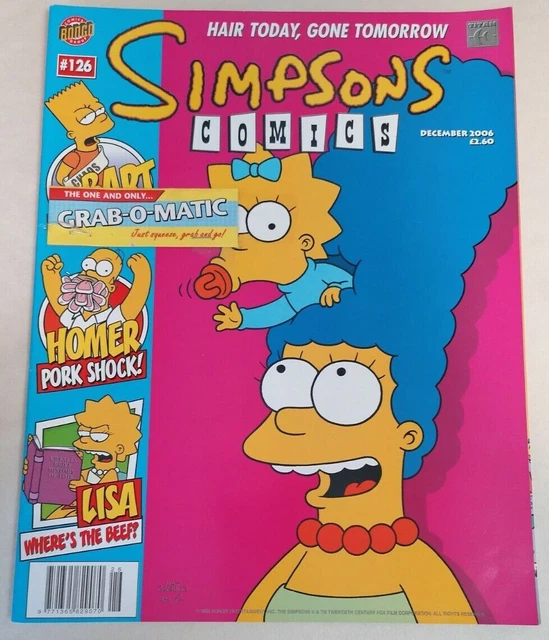 COMIC - THE Simpsons Comics Bongo Titan Issue #126 December 2006 Matt Groening £2.50 - PicClick UK