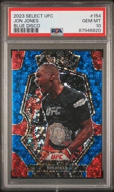 2023 PANINI SELECT UFC Jon Jones Blue Disco Prizm #/49 (PSA 10) EUR 201 ...