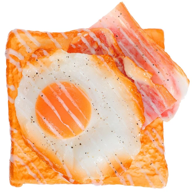ARTIFICIAL BREAKFAST FOOD Toast Model Simulation Fake Bread for Display ...
