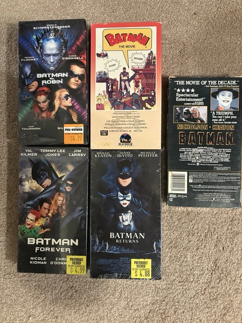 BATMAN VHS LOT Of 5 -Batman Old/New, Batman Returns, Batman & Robin ...